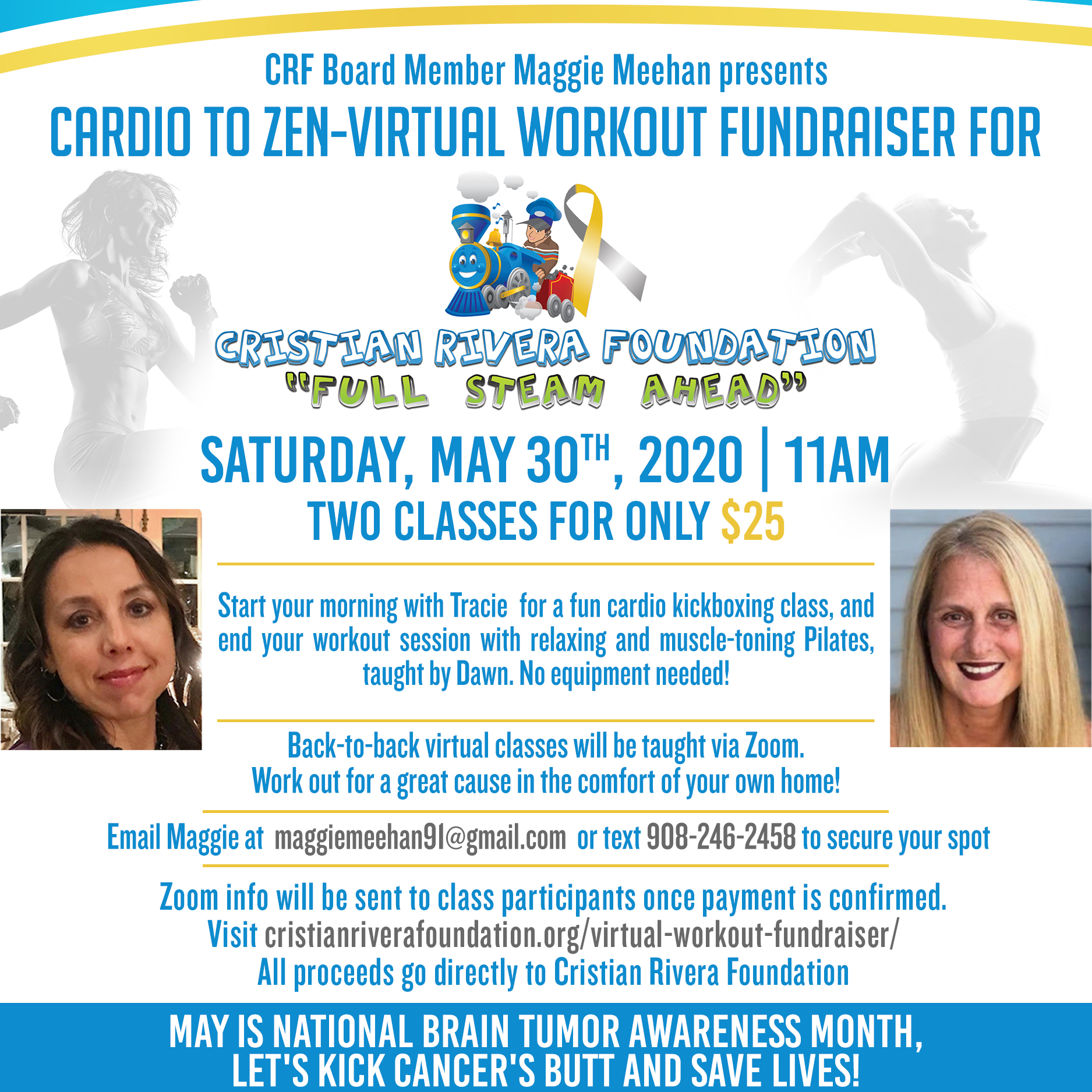 Cardio to Zen-Virtual Workout Fundraiser for CRF – Cristian Rivera Foundation